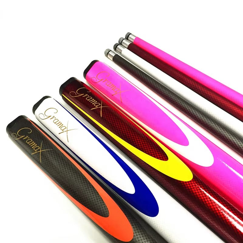 Gramax Professional Carbon Pool Snooker Cue Lightweight Sleek 1/2 Spli ...